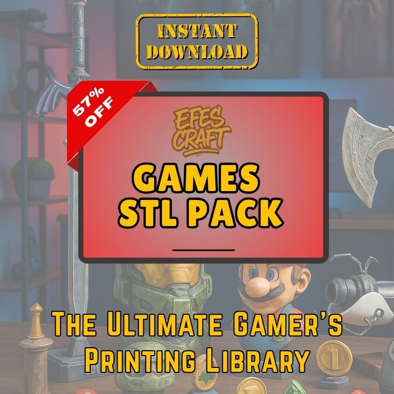Games STL Pack | The Biggest Video Game STL Library Ever Made – Efes Craft